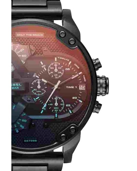 DIESEL Steel Watch "mr Daddy", in Blue for Men | Lyst UK