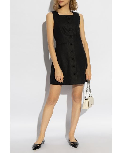 Posse Linen Dress Rio in Black | Lyst