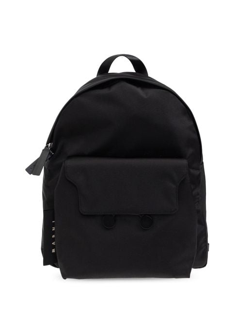 Marni Backpack With Logo in Black for Men | Lyst UK