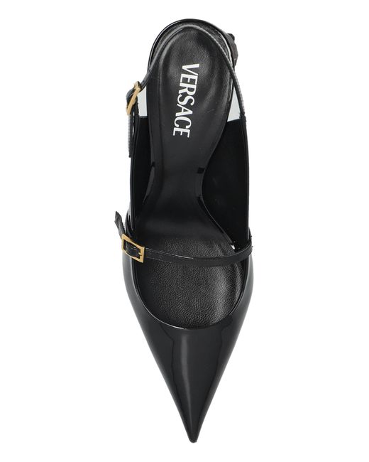 Versace High Heel Shoes in Black | Lyst