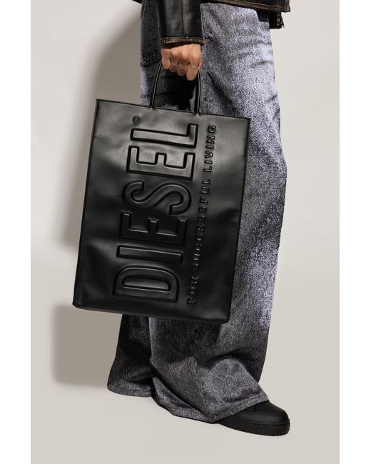 DIESEL Shoulder Bag Dsl 3D Shopper L in Gray | Lyst
