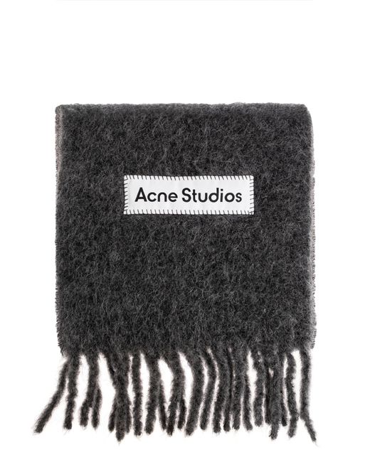 Acne Studios Scarf With Logo in Black | Lyst UK