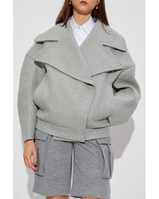 Balmain Wool Jacket in Grey | Lyst UK