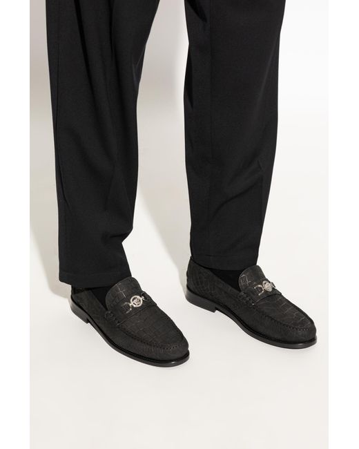Versace Shoes Type Loafers in Black for Men | Lyst