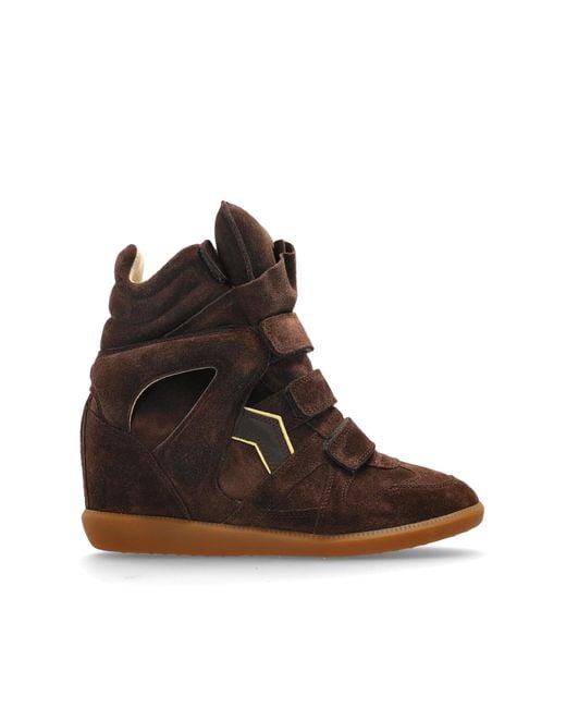 Isabel Marant Wedge Sneakers "Bekett" in Brown | Lyst UK