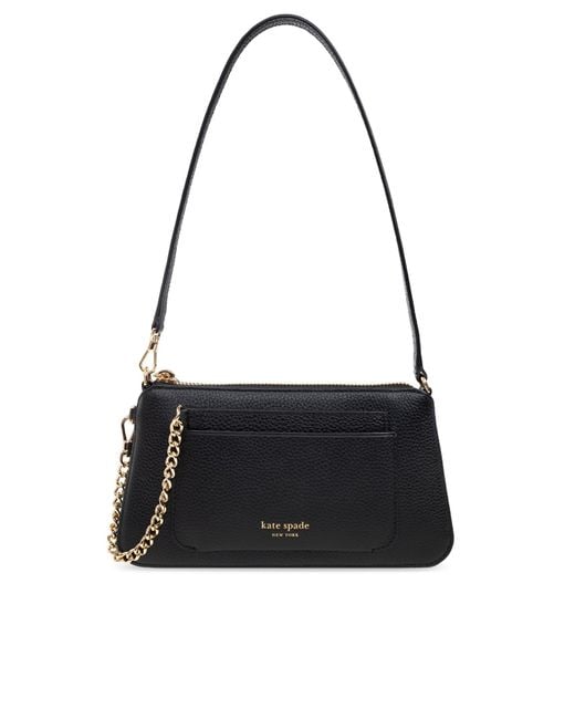 Kate Spade Leather Shoulder Bag in Black | Lyst UK