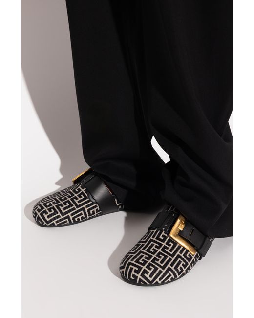 Balmain 'Anthem' Slides in Black | Lyst