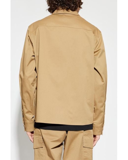 Moncler Jacket With Logo Patch in Natural for Men | Lyst UK