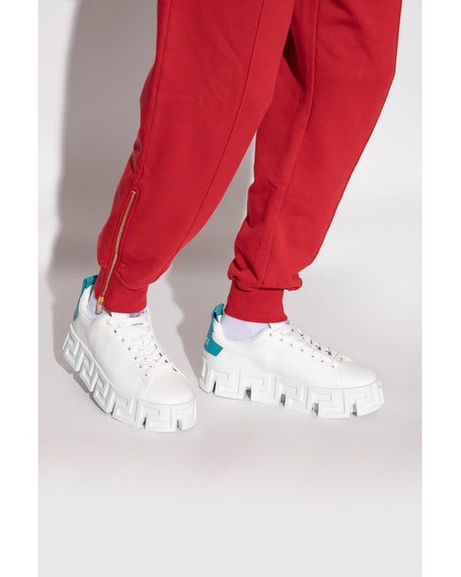 Versace Platform Sneakers in Red for Men | Lyst