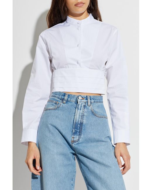 Alaïa Shirt With A Back Slit in White | Lyst UK