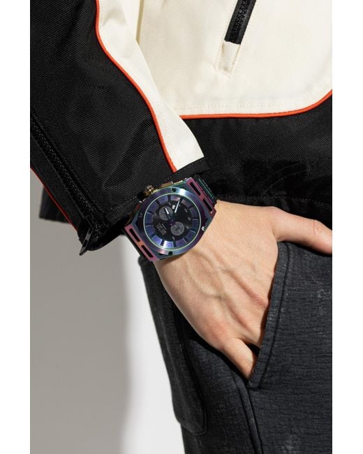 DIESEL Steel Watch "timeframe", in Red for Men | Lyst UK