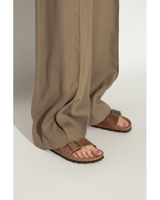 Birkenstock 'Arizona Bs' Slides in Natural | Lyst