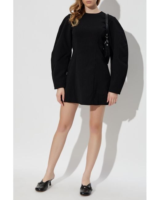 ROTATE BIRGER CHRISTENSEN Dress With Puff Sleeves in Black | Lyst UK