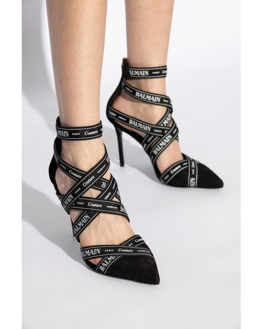 Balmain High-Heeled Shoes in Black | Lyst