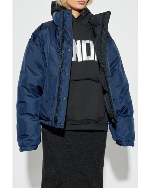 Balenciaga Reversible Padded Jacket in Blue | Lyst