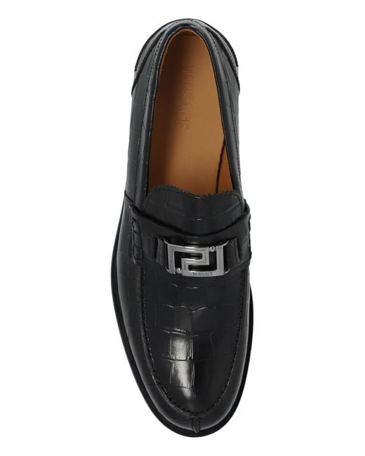 Versace Loafers Shoes in Black for Men | Lyst