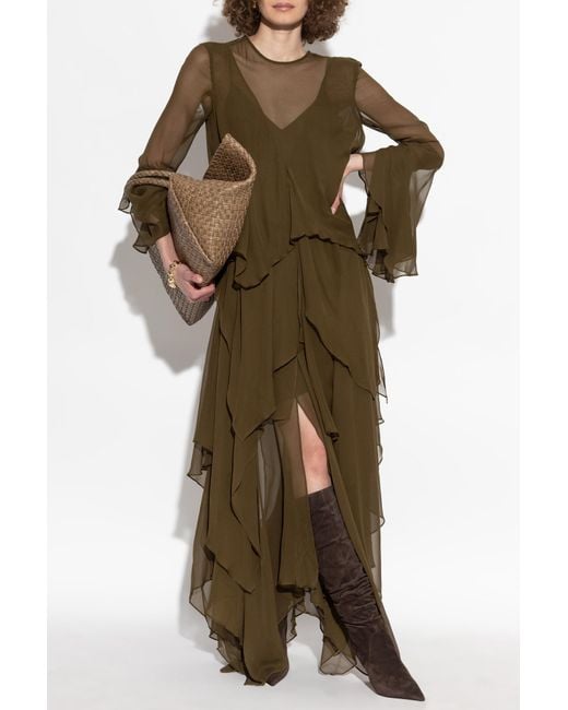 Zimmermann Dress 'Cascading' in Green | Lyst UK