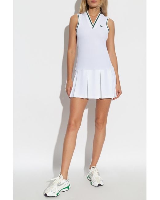 Lacoste Tennis Dress in White | Lyst