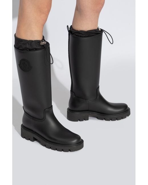 Moncler Kickstream Rain Boots in Black | Lyst