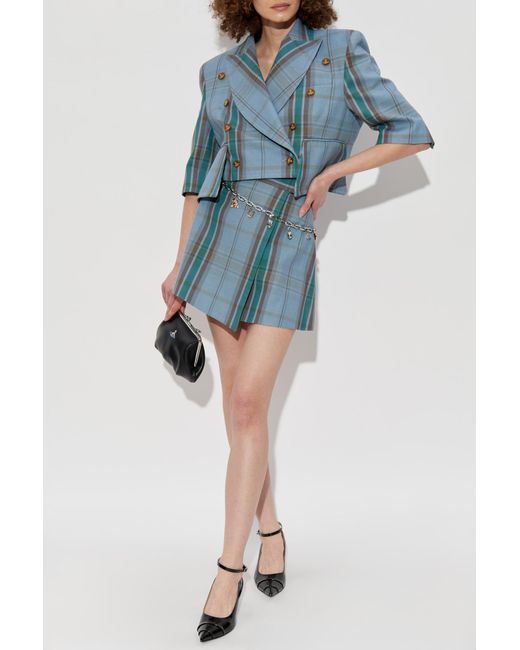 Vivienne Westwood Skirt With Check Pattern in Blue | Lyst