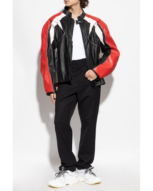 Vetements Leather Jacket in Red for Men | Lyst UK