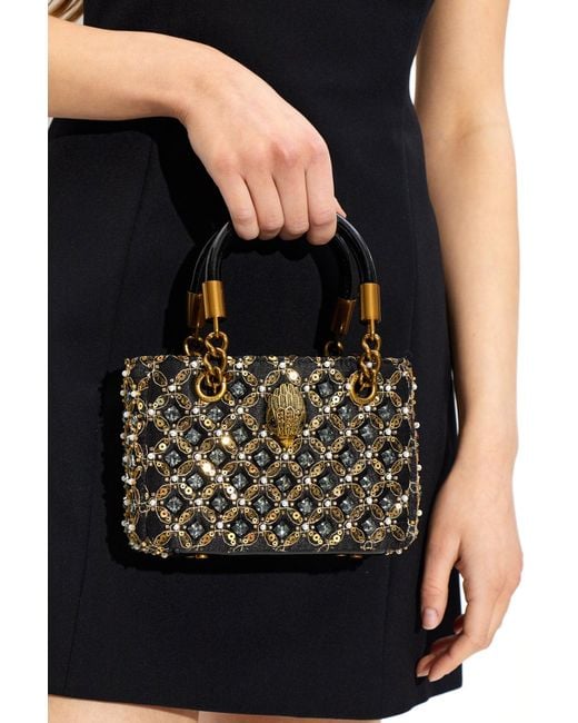 Kurt Geiger Mini Kensington Jewel' Handheld Bag, in Black | Lyst UK