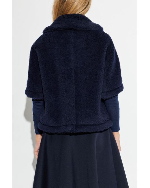 Max Mara Short Fur Coat "Corvino1" in Blue | Lyst UK