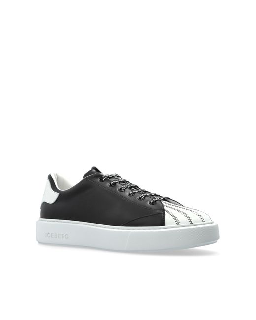 Iceberg Sports Shoes With Logo in Black for Men | Lyst