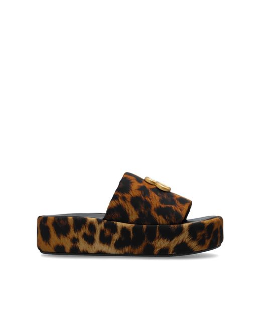 Balenciaga ‘Rise’ Platform Slides in Brown | Lyst