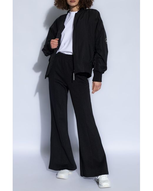 adidas Originals Flared Sweatpants, in Black | Lyst