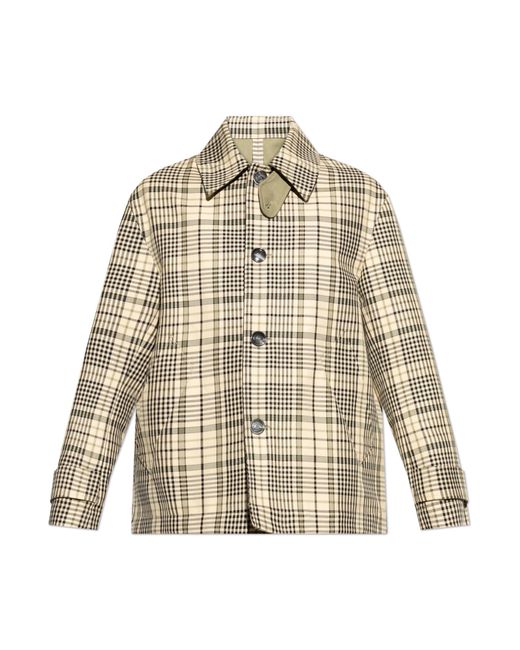 Ami Paris Jacket With Check Pattern in White for Men | Lyst