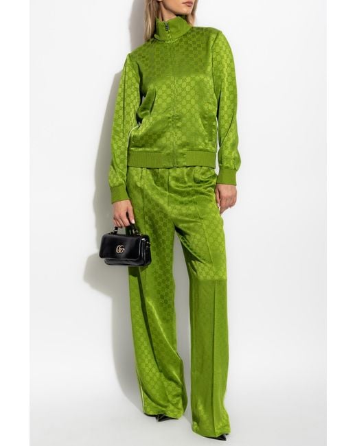 Gucci Pants With Monogram, ' in Green | Lyst UK