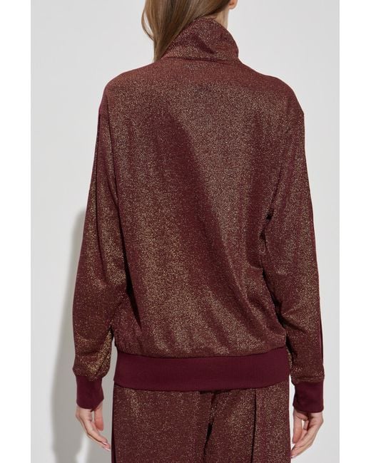 adidas Originals Sweatshirt With Lurex Thread in Red | Lyst UK