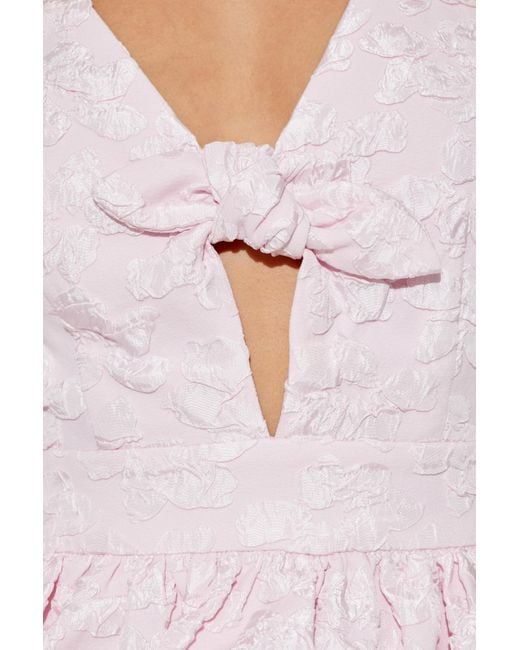 ROTATE BIRGER CHRISTENSEN Top With Floral Motif in Pink | Lyst UK