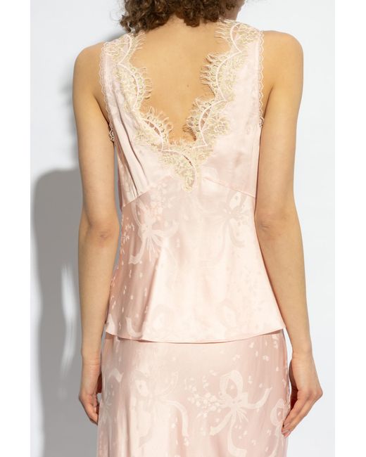 LoveShackFancy Top Adette in Natural | Lyst