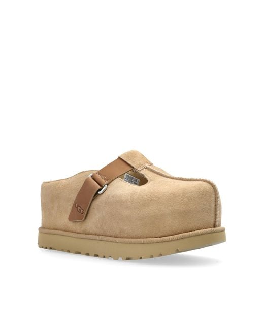 UGG Platform Slides Goldenstar Hi Clog in Gray | Lyst