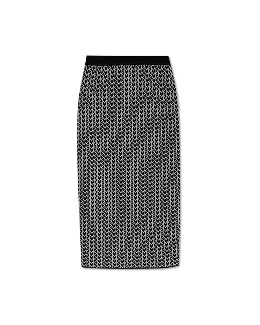 MICHAEL Michael Kors Monogram Skirt in Black | Lyst