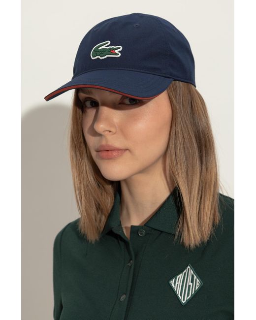 Lacoste Cap in Blue | Lyst