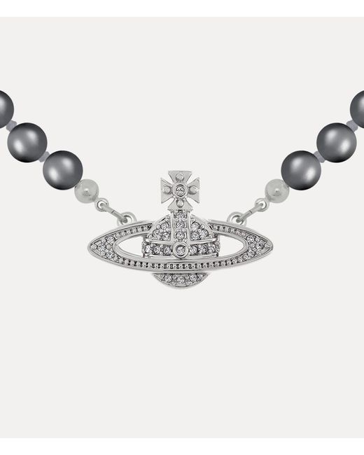 Vivienne Westwood Mini Bas Relief Choker in Metallic | Lyst UK