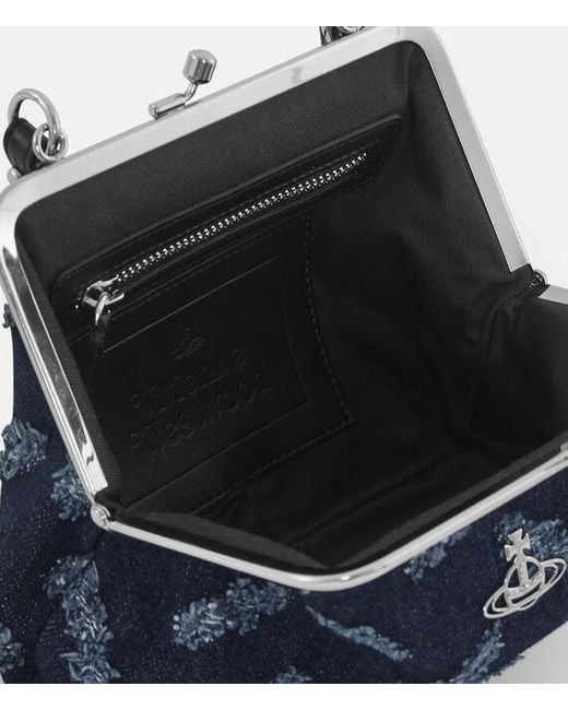 Vivienne Westwood Granny Frame Purse Ripped Denim in Natural | Lyst UK