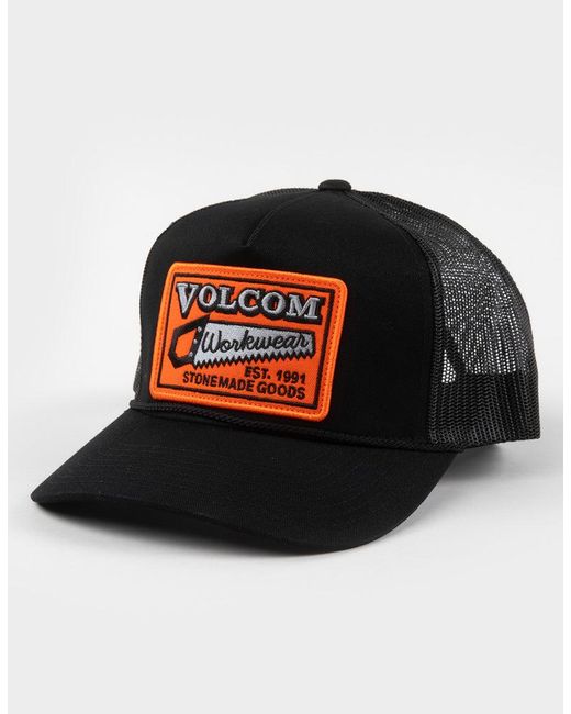 Volcom Sawstone Trucker Hat in Black for Men | Lyst