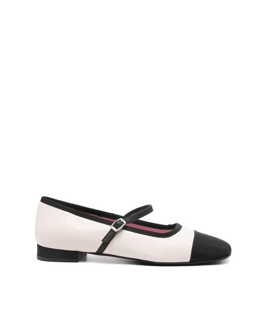 CAREL PARIS Leather Ballet Flats in White | Lyst