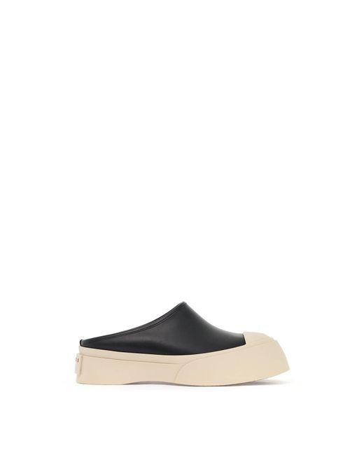 Marni Smooth Leather Pablo Clogs in White | Lyst