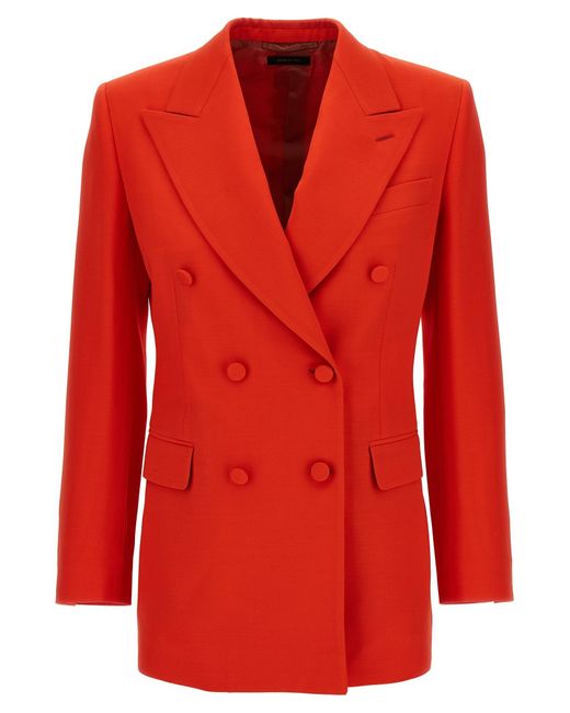 Brioni Flavia Blazer And Suits in Red | Lyst