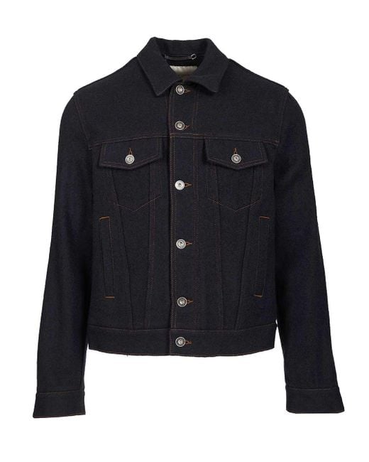 Jacob Cohen Wool Trucker Jacket in Blue for Men | Lyst UK