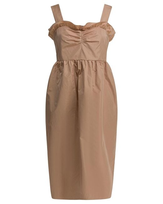 Chloé Balloon Dress in Brown | Lyst Canada