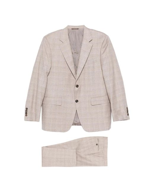 Canali Suits Neutral in Natural for Men | Lyst UK