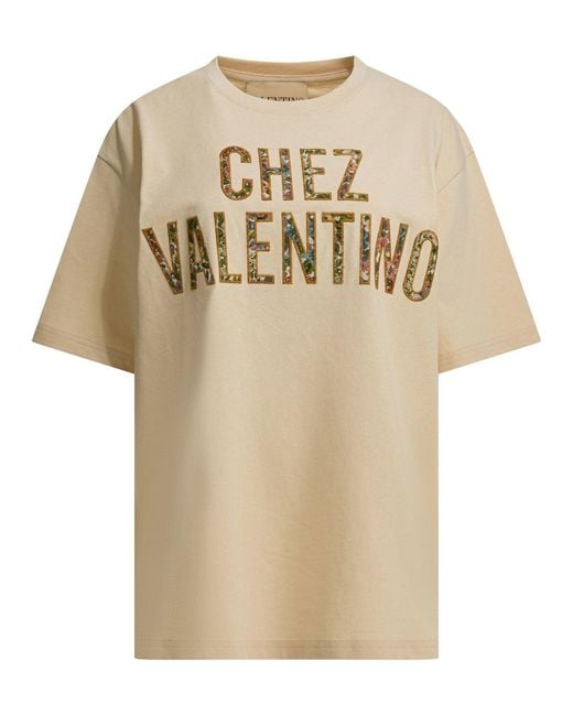Valentino T-Shirts in Natural | Lyst UK