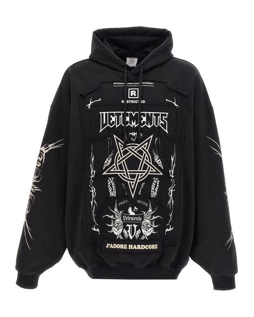 Vetements 'Patched Logo' Hoodie in Black for Men | Lyst Vetements 'Patched Logo' Hoodie in Black for Men | Lyst