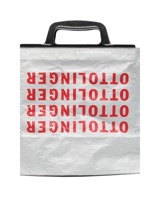 Ecco X Ottolinger Leather Tote Bags in Red | Lyst